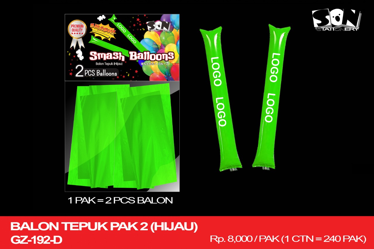 BALON TEPUK PAK 2 (HIJAU) – Sumber Market